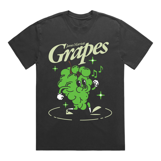 Grapes Vintage Black T-Shirt | James Marriott | Official Website